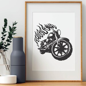 Burning Motorcycle Svg & Png, Motorcycle Clipart, Motorbike Vector ...