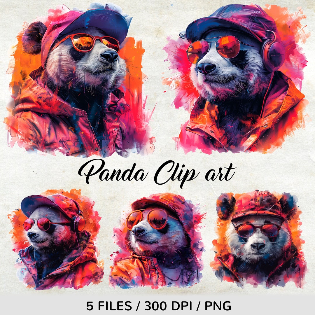 Panda Dtf Png Panda Bear, Png, for Dtf Designs. Tshirts Designs, Hip ...