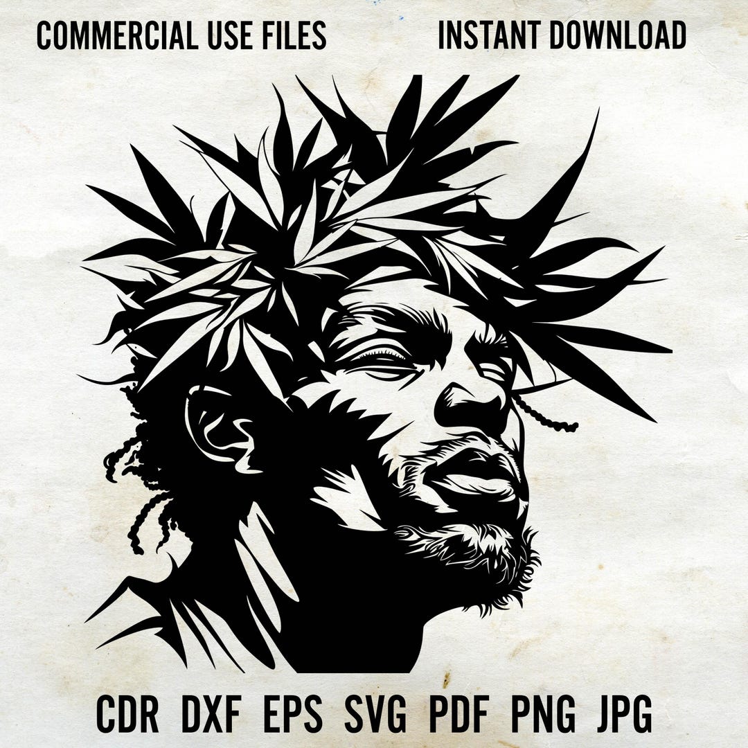 Black Jesus, Gangsta Svg File, Chill Man Svg, Free Man With Wreath Svg ...