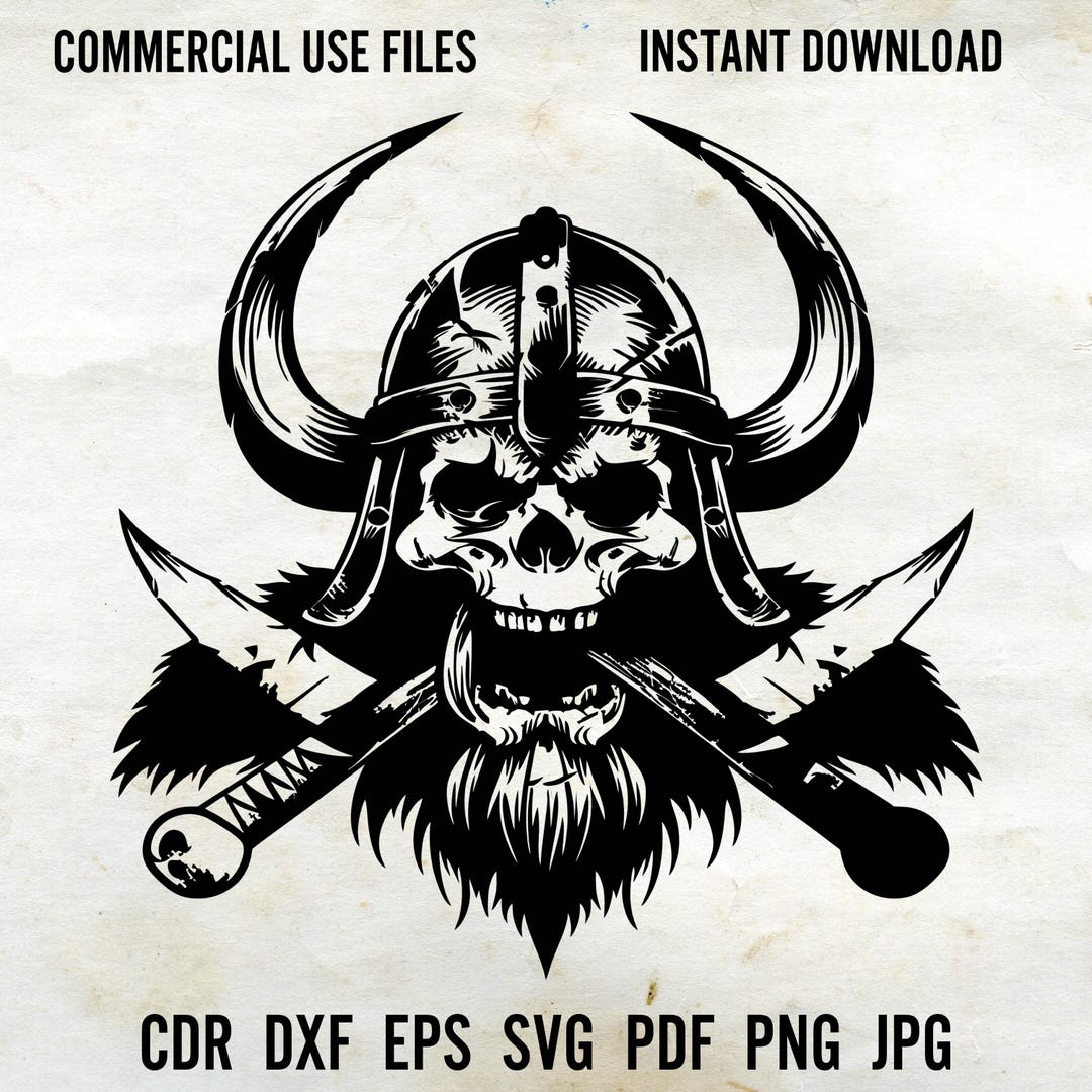 Viking SVG, Viking King SVG, Viking Skull Head Svg File Graphic, Viking ...