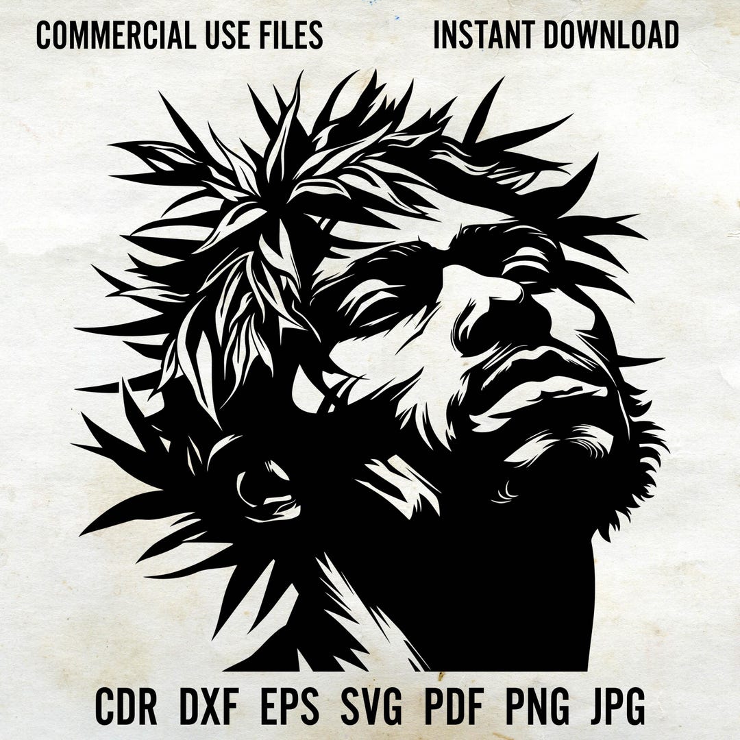 Black Jesus, Gangsta Svg File, Chill Man Svg, Free Man With Wreath Svg ...