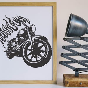 Burning Motorcycle Svg & Png, Motorcycle Clipart, Motorbike Vector ...