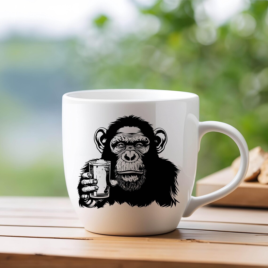 Monkey and Beer SVG Bundle, PNG, Funny Monkey Clipart, Hand Drawn Cool ...