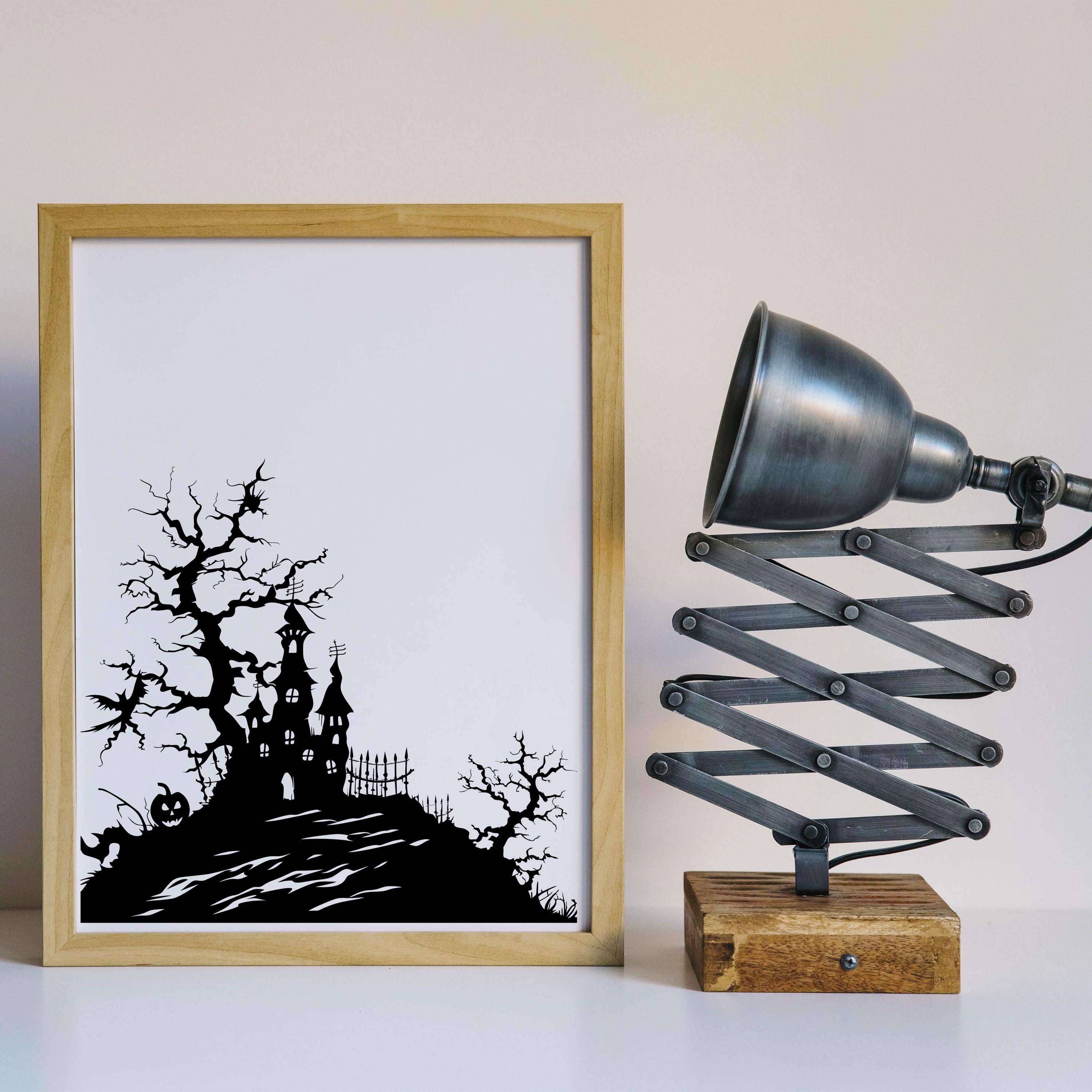 Haunted House Svg, Spooky Castle SVG, Halloween Tree Svg, Halloween ...