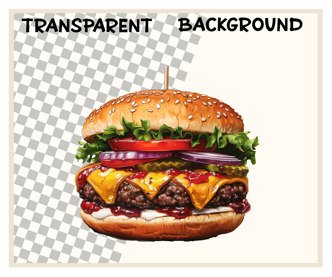 Burgers PNG, Watercolor Burgers Clipart, 12 Food PNG Images,high ...