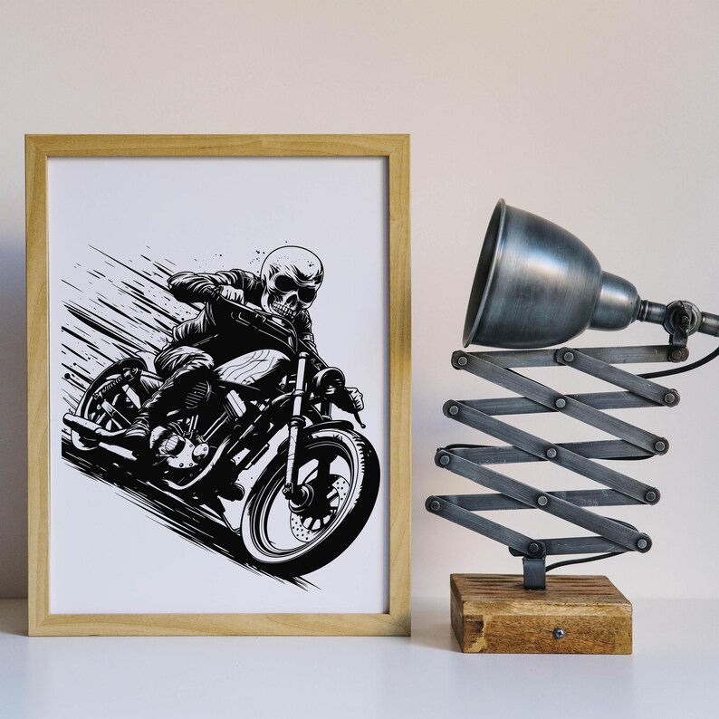 Biker Svg, Biker Skull Svg, Skull Svg, Biker Clipart, Bike Shirt Svg ...