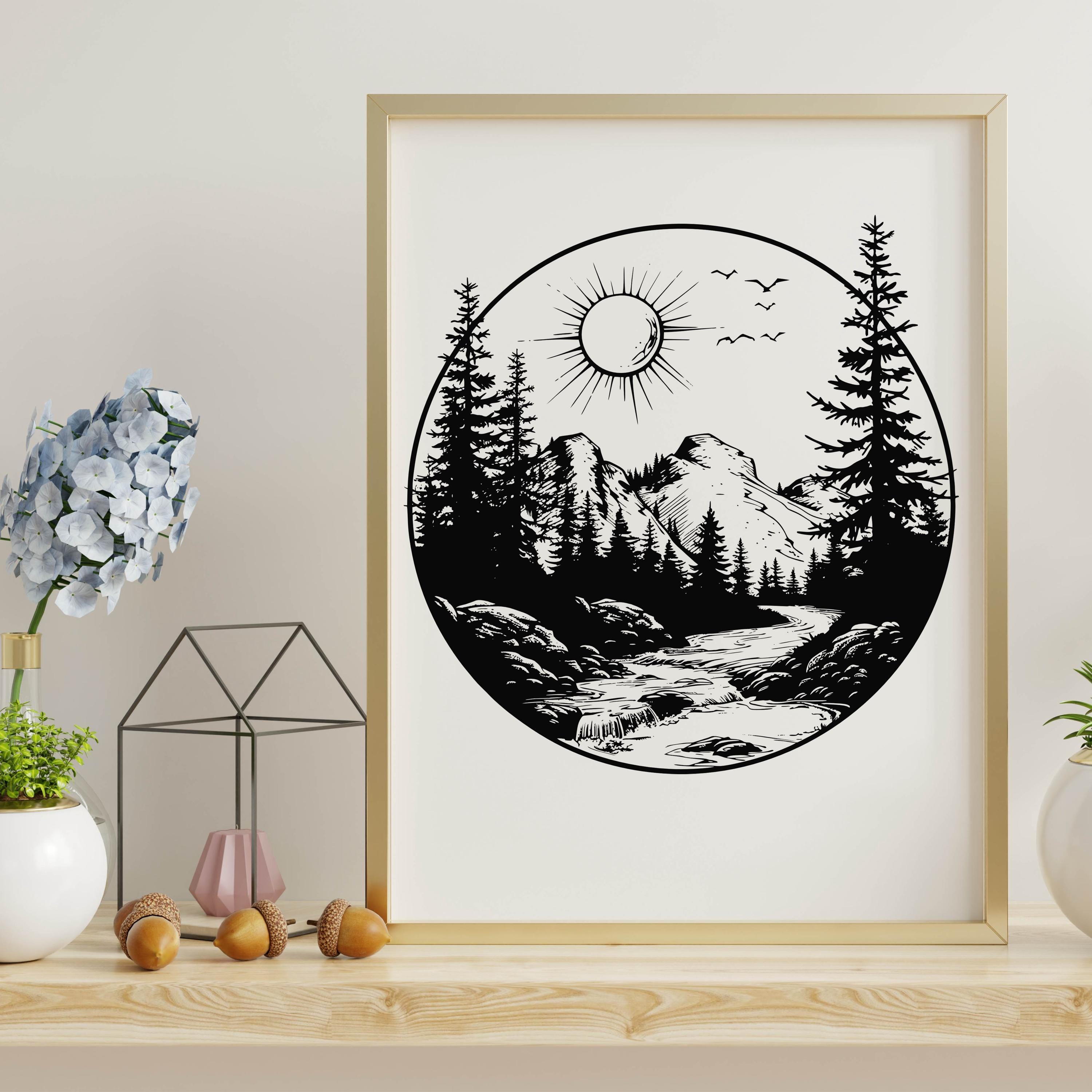 Mountain SVG, Landscape SVG, Bear Svg, Woodland Svg, Adventure SVG ...