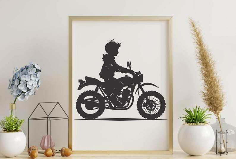 Kid on Bike SVG, Boy on Bike SVG, Dirt Bike Rider Svg Png Dxf Eps Pdf ...