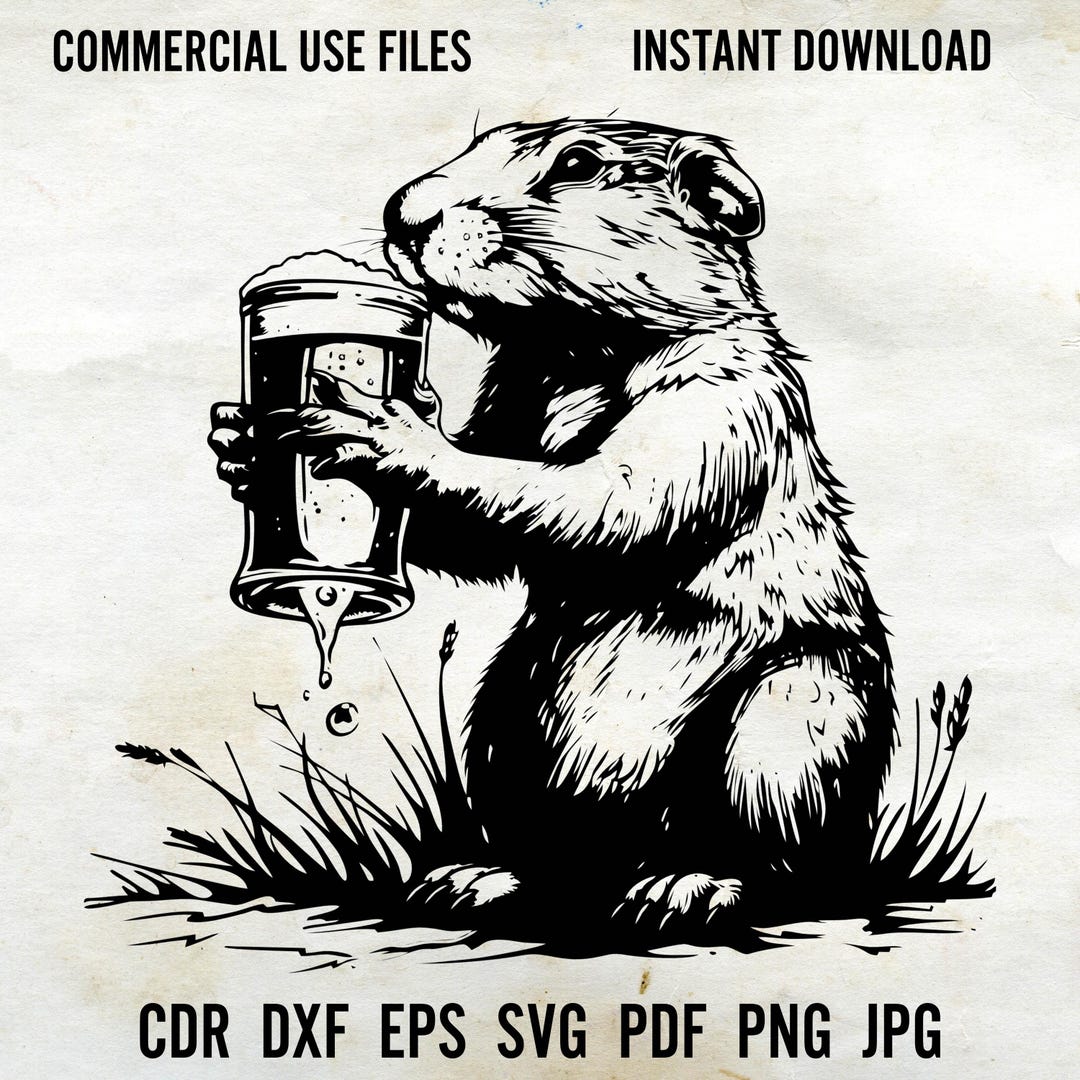 Capybara and Beer SVG, Capybara Funny Art, Capybara With Guitar SVG ...