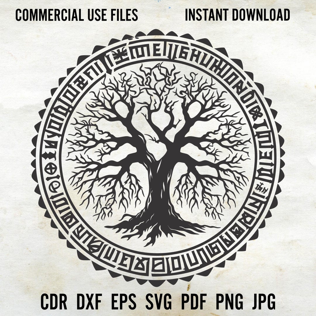 Tree of Life Svg Eps Png Dxf, Tree of Life Clipart, Tree of Life Cut ...