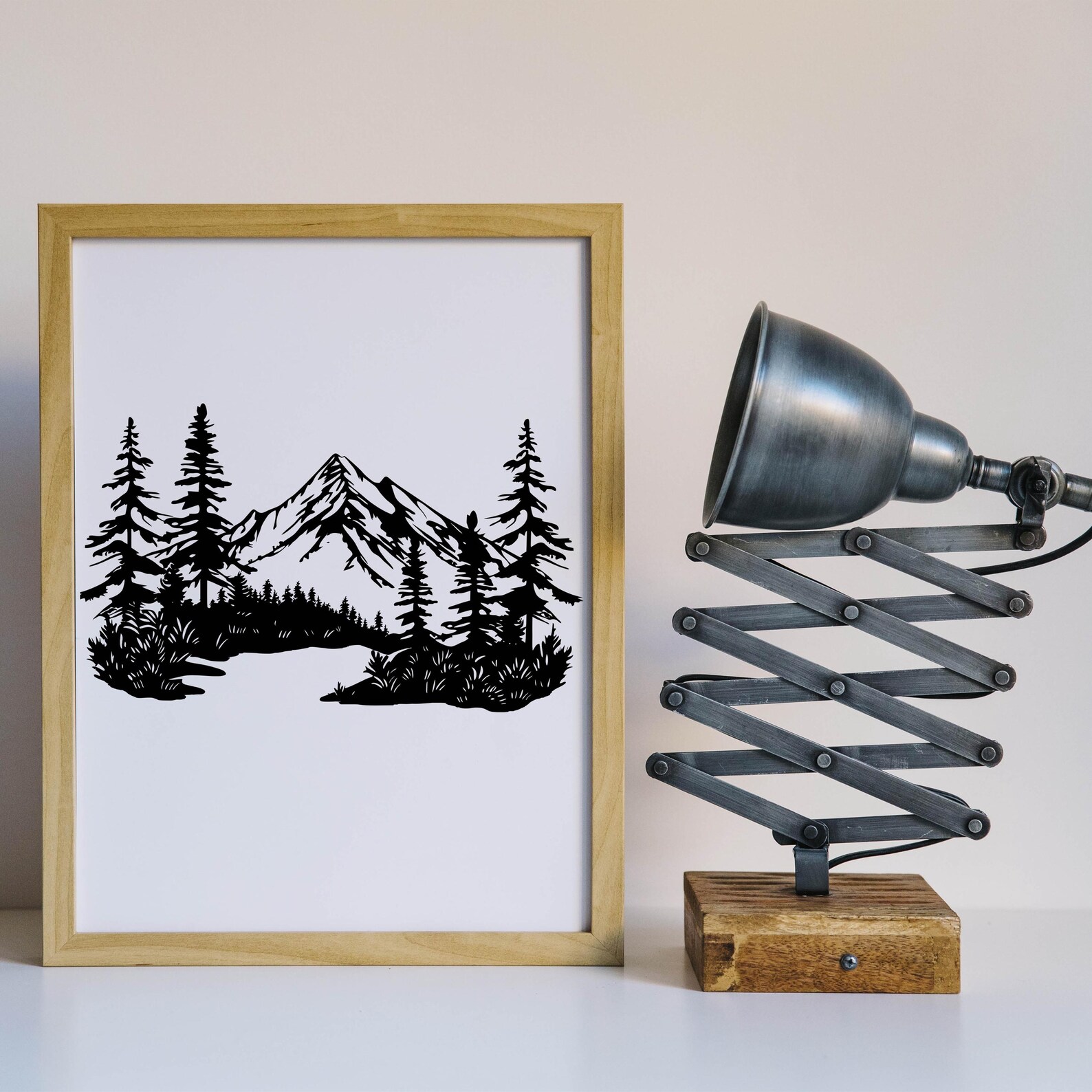 Forest Landscape SVG, Forest Scene Svg, Nature SVG, Forest Silhouette ...