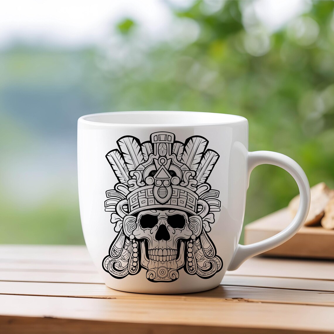 Maya Skull Mask SVG Vector Mask PNG Digital File, Aztec Vector Graphic ...