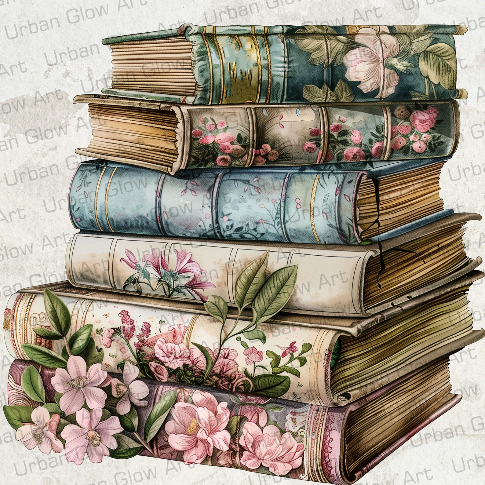 Vintage Books Clipart, 17 High Quality Jpgs, Nursery Art, Instant ...