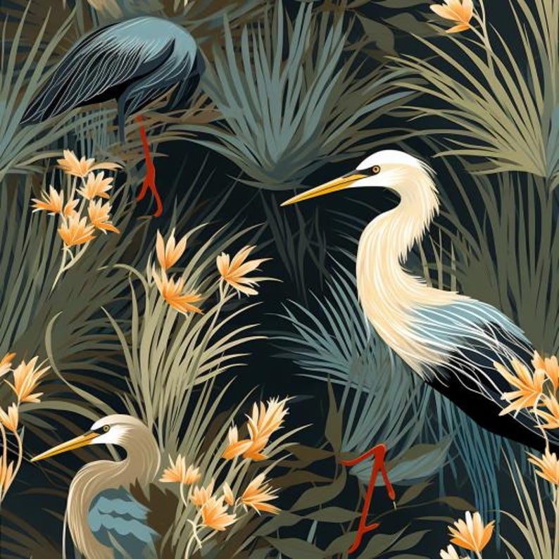 Heron Pattern - Etsy