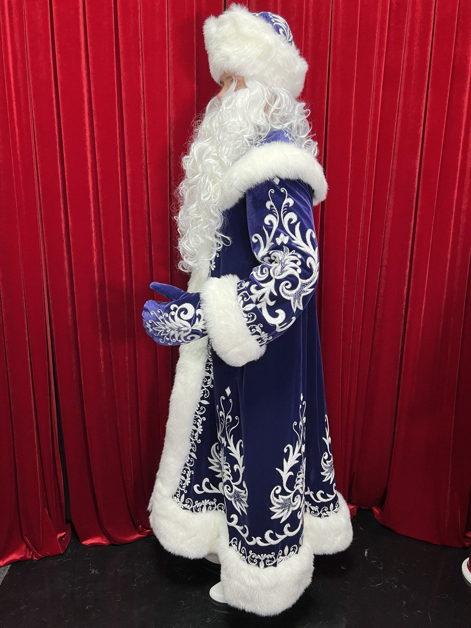 Ded Moroz Luxury Handmade Santa Claus Costume in Blue Color - Etsy
