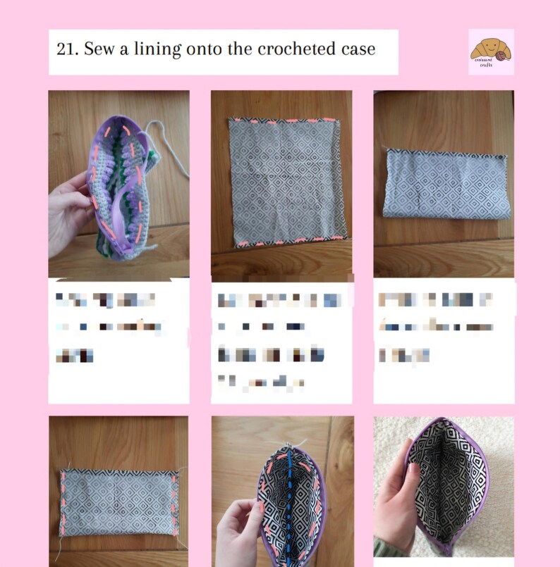 PATTERN ONLY Crochet Tulip Case Pattern Makeup Case Pencil Case Pink ...
