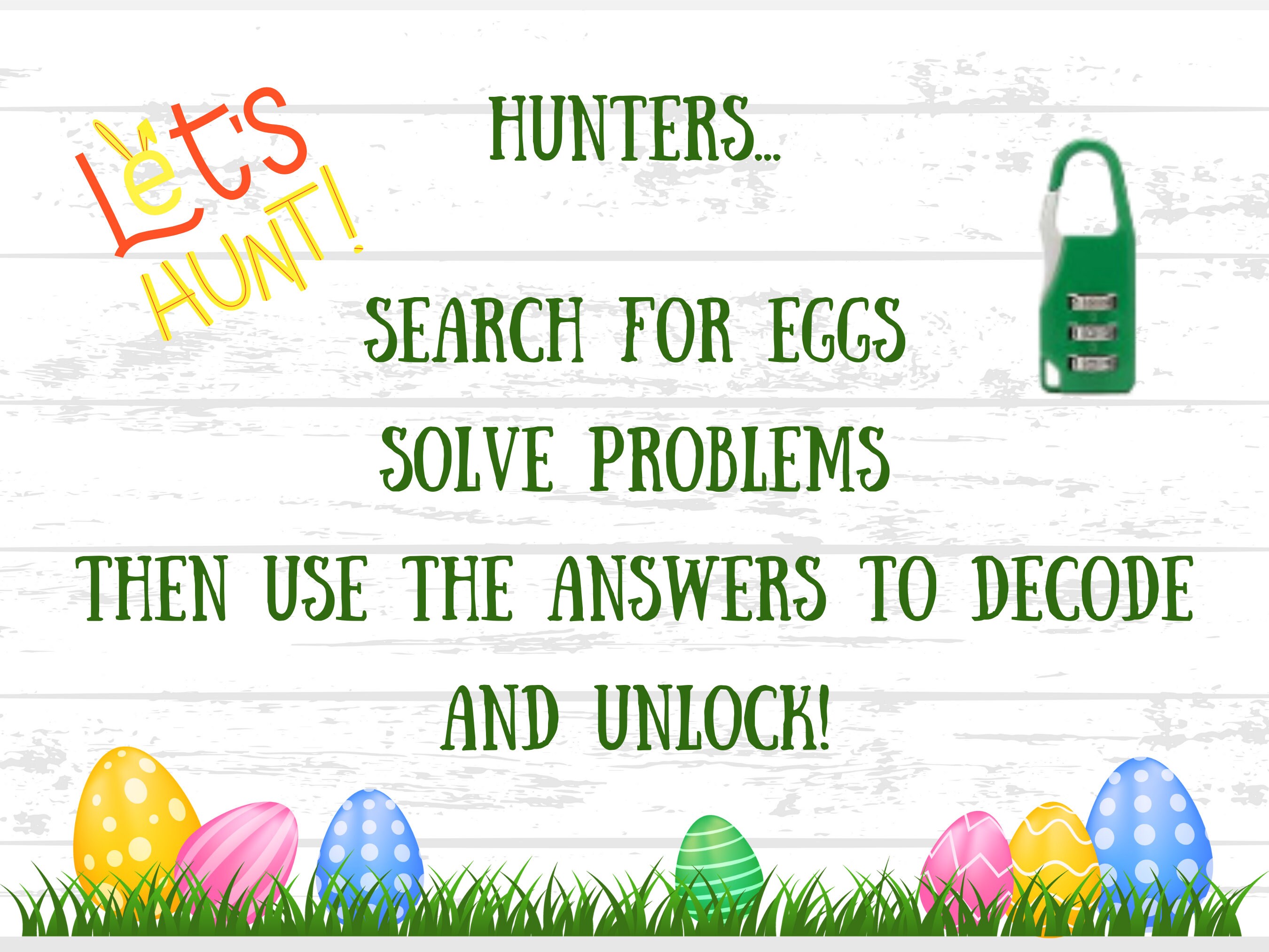 1st/2nd Grade Easter Egg Hunt Escape Room Style - Etsy