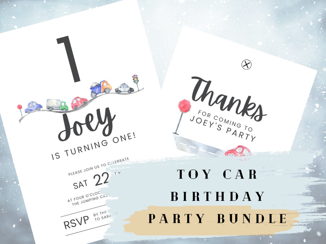 Car Birthday Party Printable Bundle - Etsy