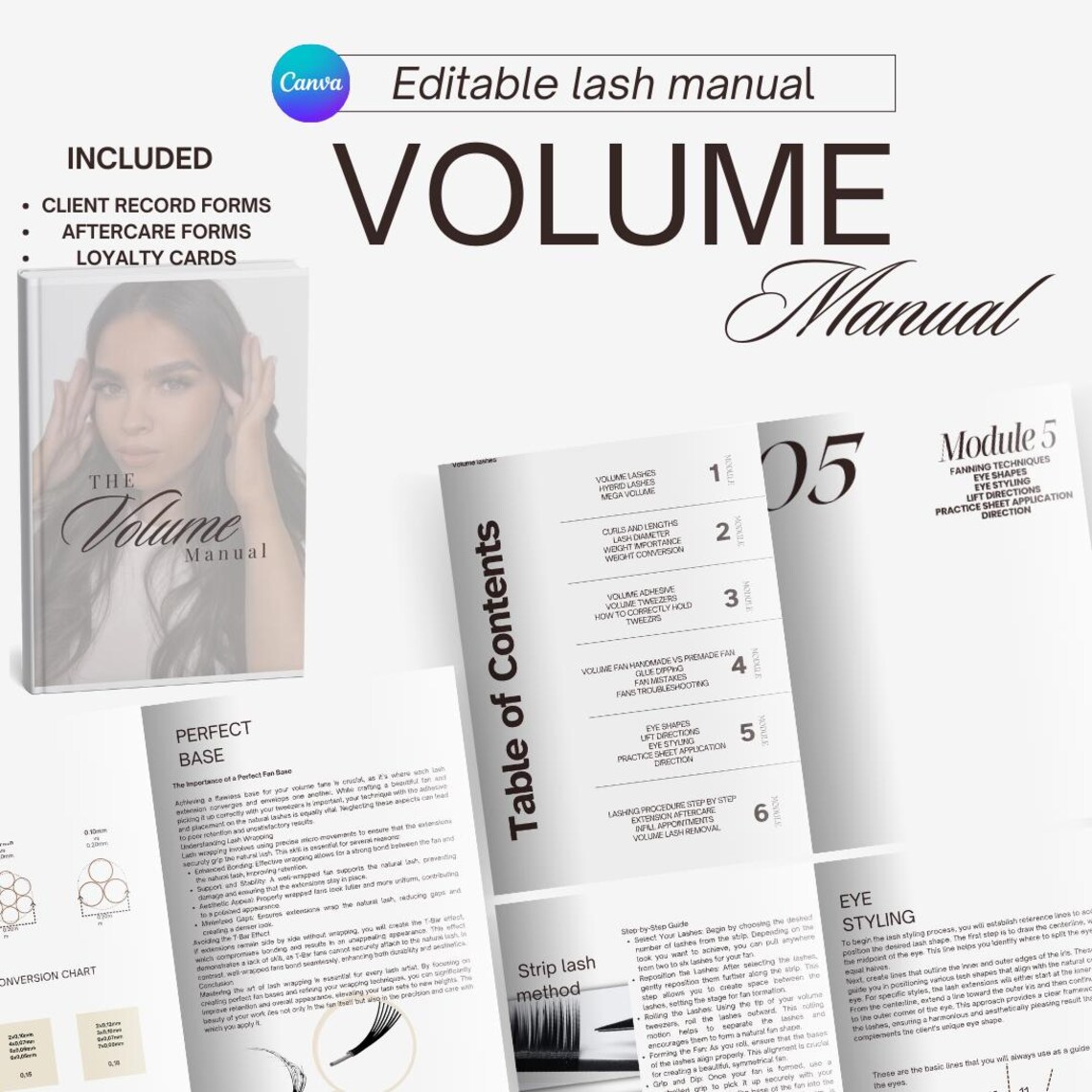 Volume Lash Extension Training Manual for Trainers,students,academies ...
