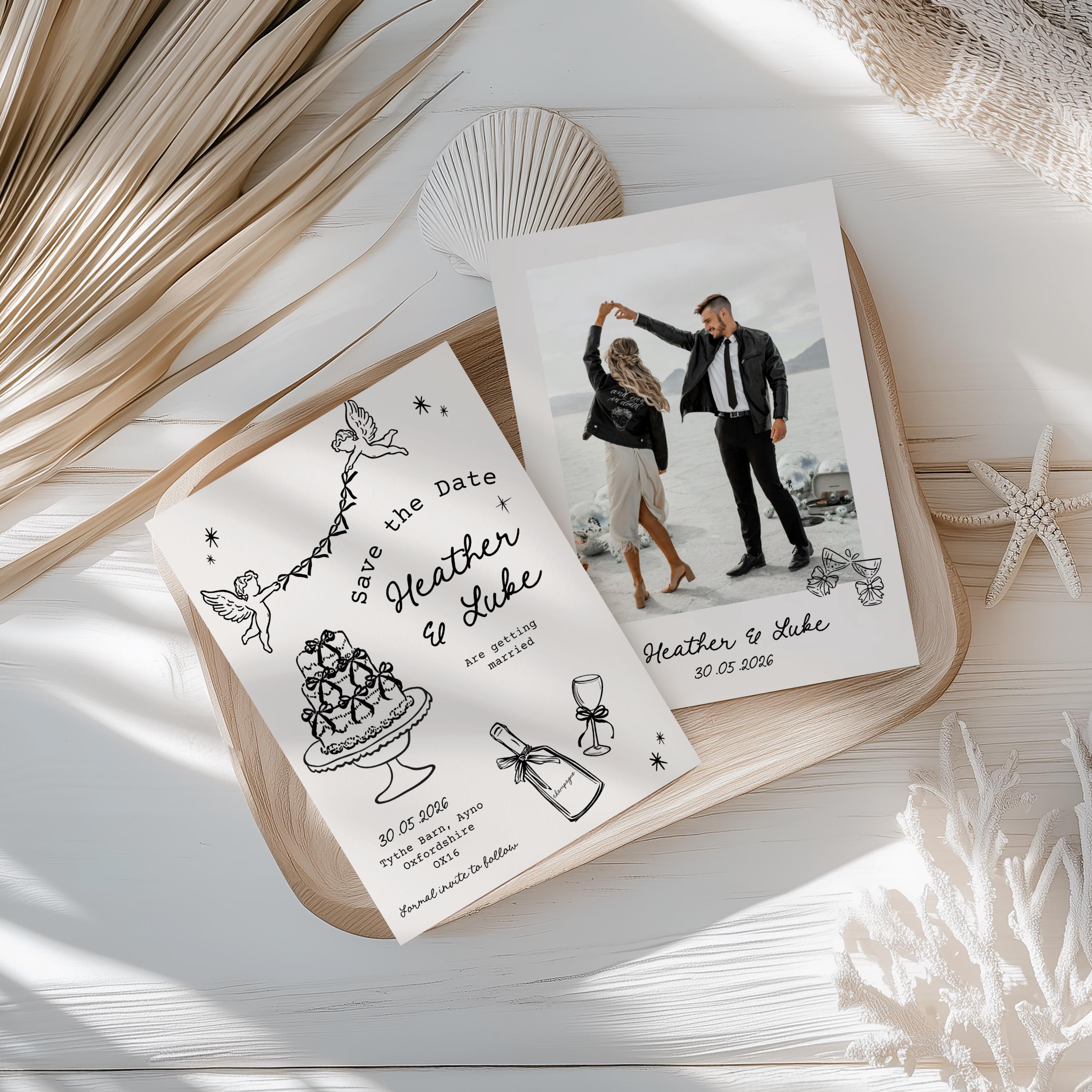 Coquette Wedding Photo Booth Sign: Hand-drawn Camera Decor (canva ...