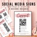 Pink QR Code Sign Template, QR Code Sign Business, QR Code Template ...