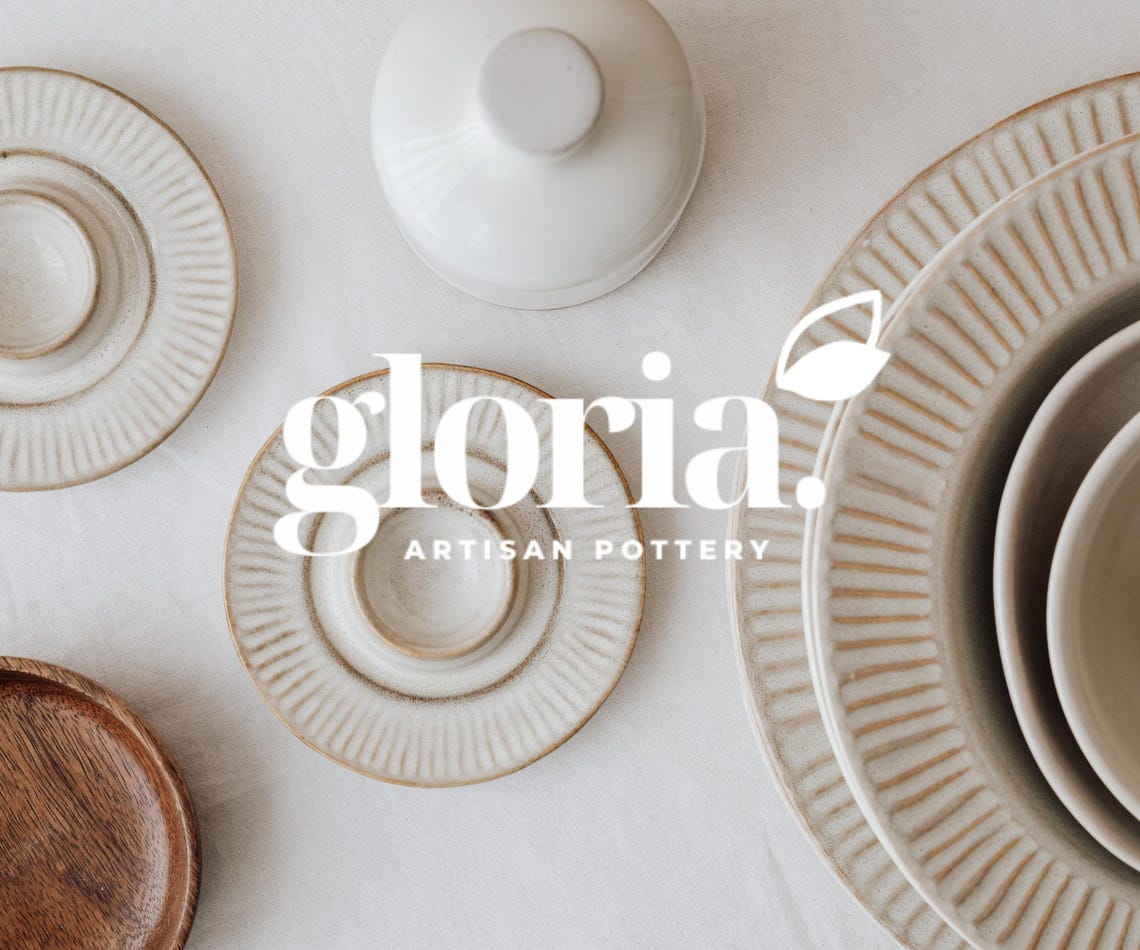 Pottery Logo Design: Retro Ceramic Studio Logo (canva Template) - Etsy