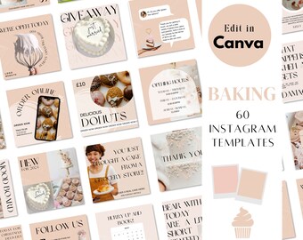 50 Bakery Instagram Post Templates, Bakery Canva Instagram Templates ...
