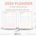 2024 Printable Monthly Planner: Minimalist Calendar, Editable Canva ...