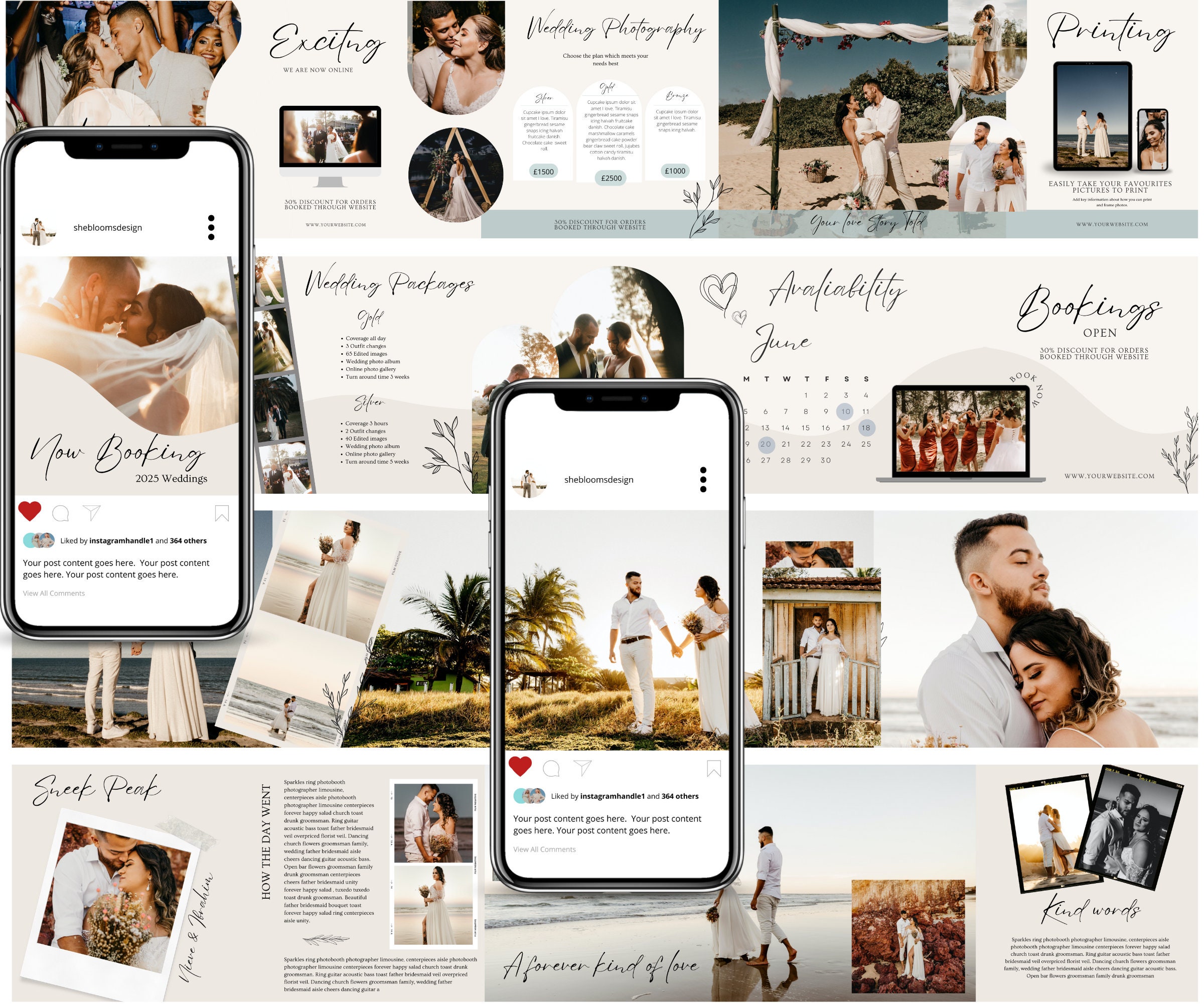 Instagram Carousel Template for Photographers, Instagram Carousel ...