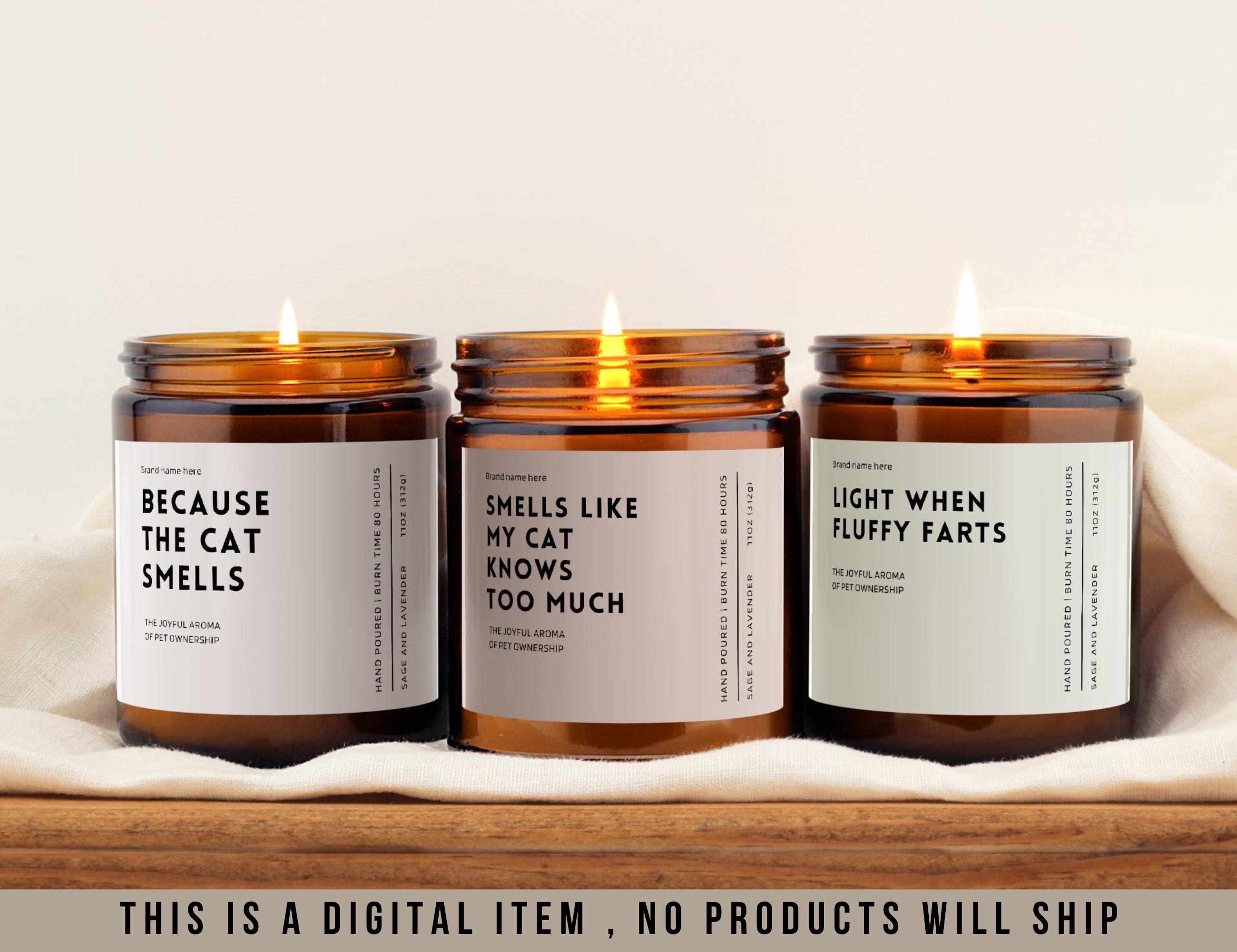 Modern Bold Candle Label Template, Printable Canva Candle Label Design ...