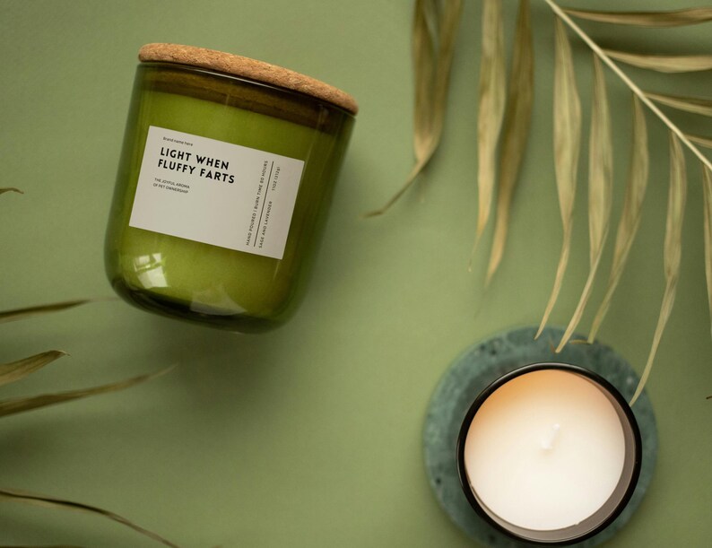 Modern Bold Candle Label Template, Printable Canva Candle Label Design ...