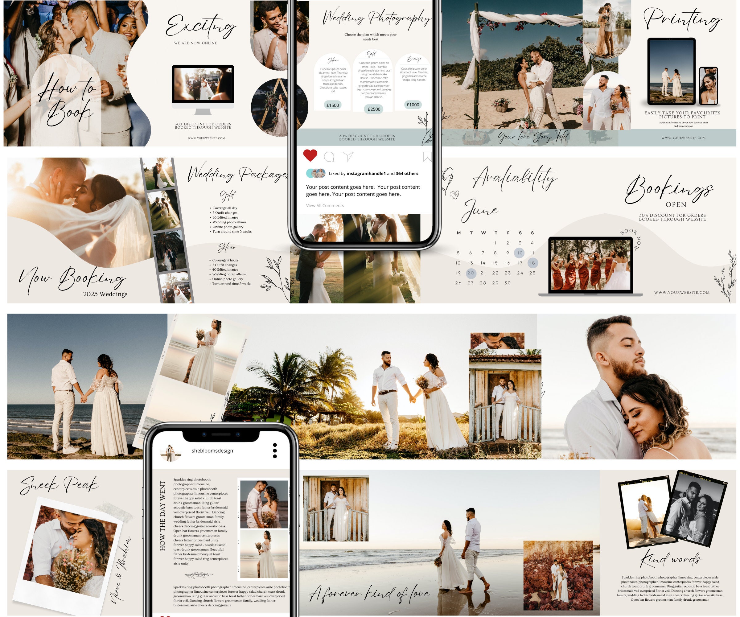 Instagram Carousel Template for Photographers, Instagram Carousel ...