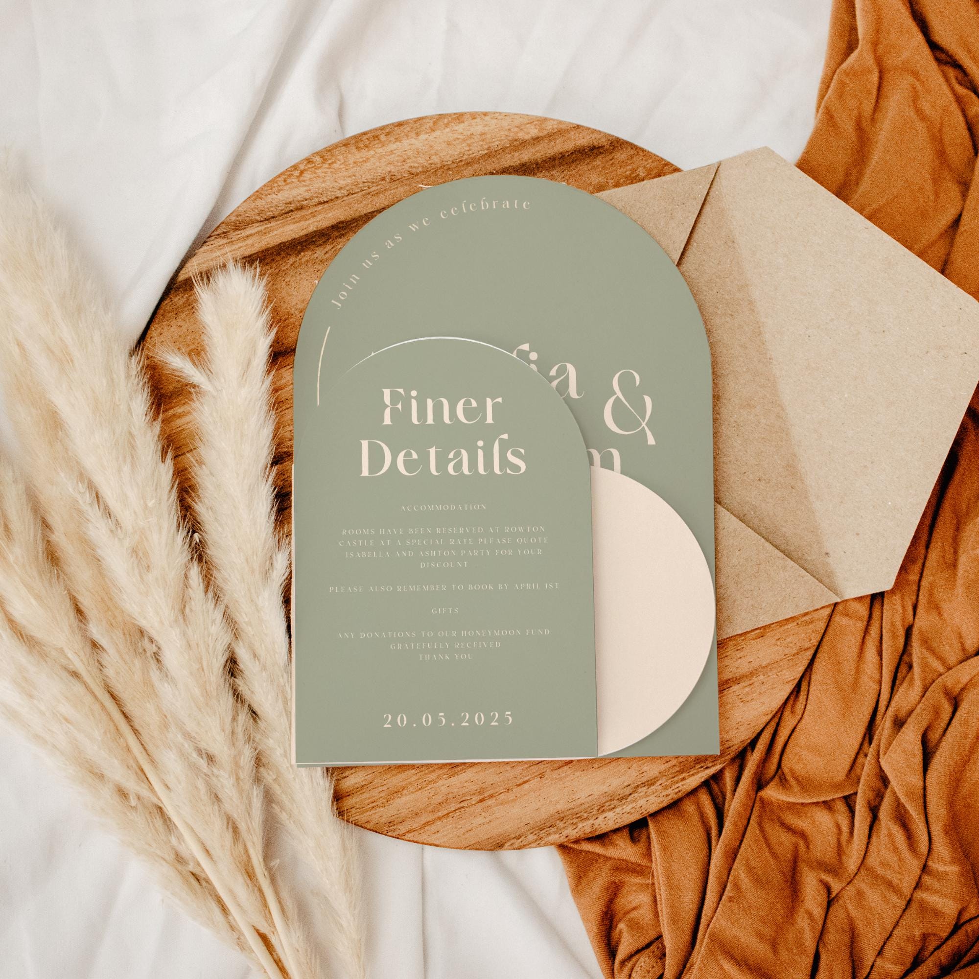 Arch Wedding Invitation Template Suite, Stacked Arch Wedding Invites ...