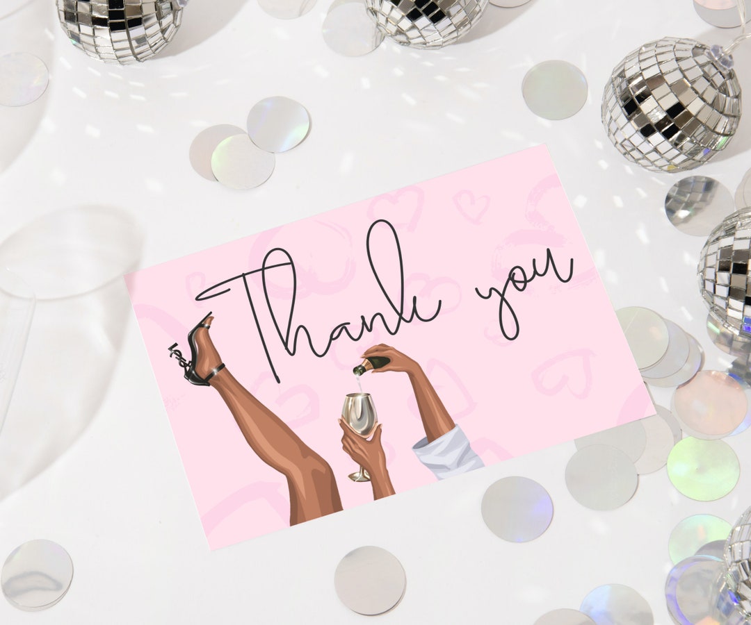 Pink Girly Thank You Card Template: Small Business Package Insert ...