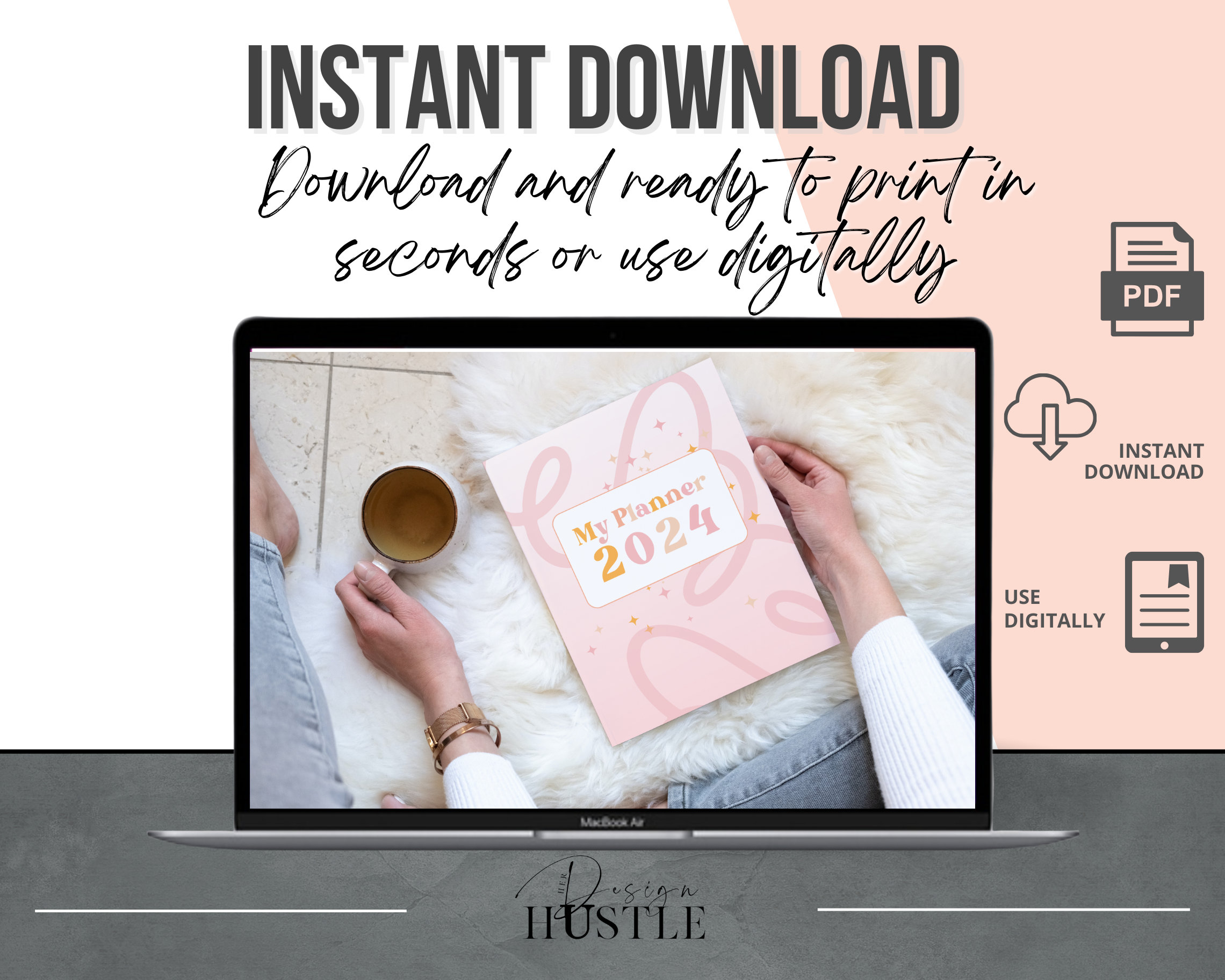 2024 Printable Planner, Monthly Planner, Minimal Monthly Calendar ...