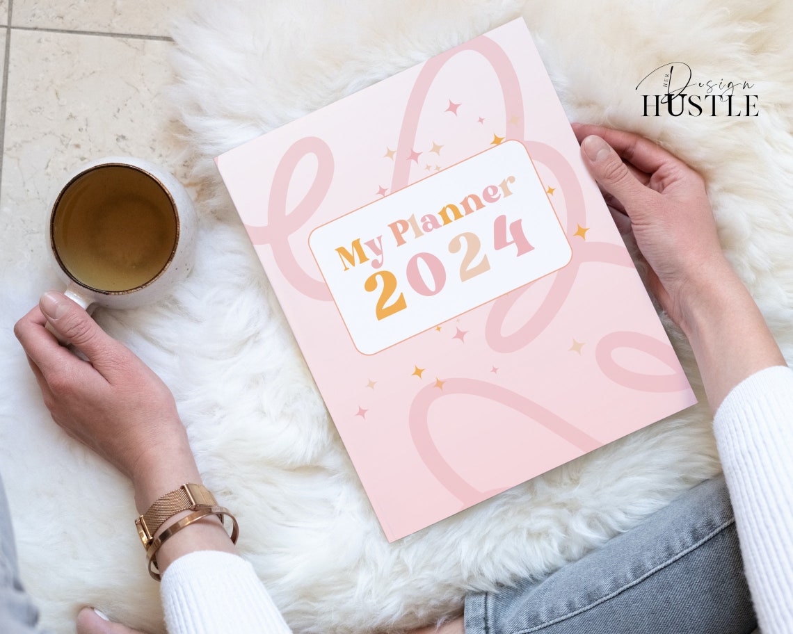 2024 Printable Monthly Planner: Minimalist Calendar, Editable Canva ...