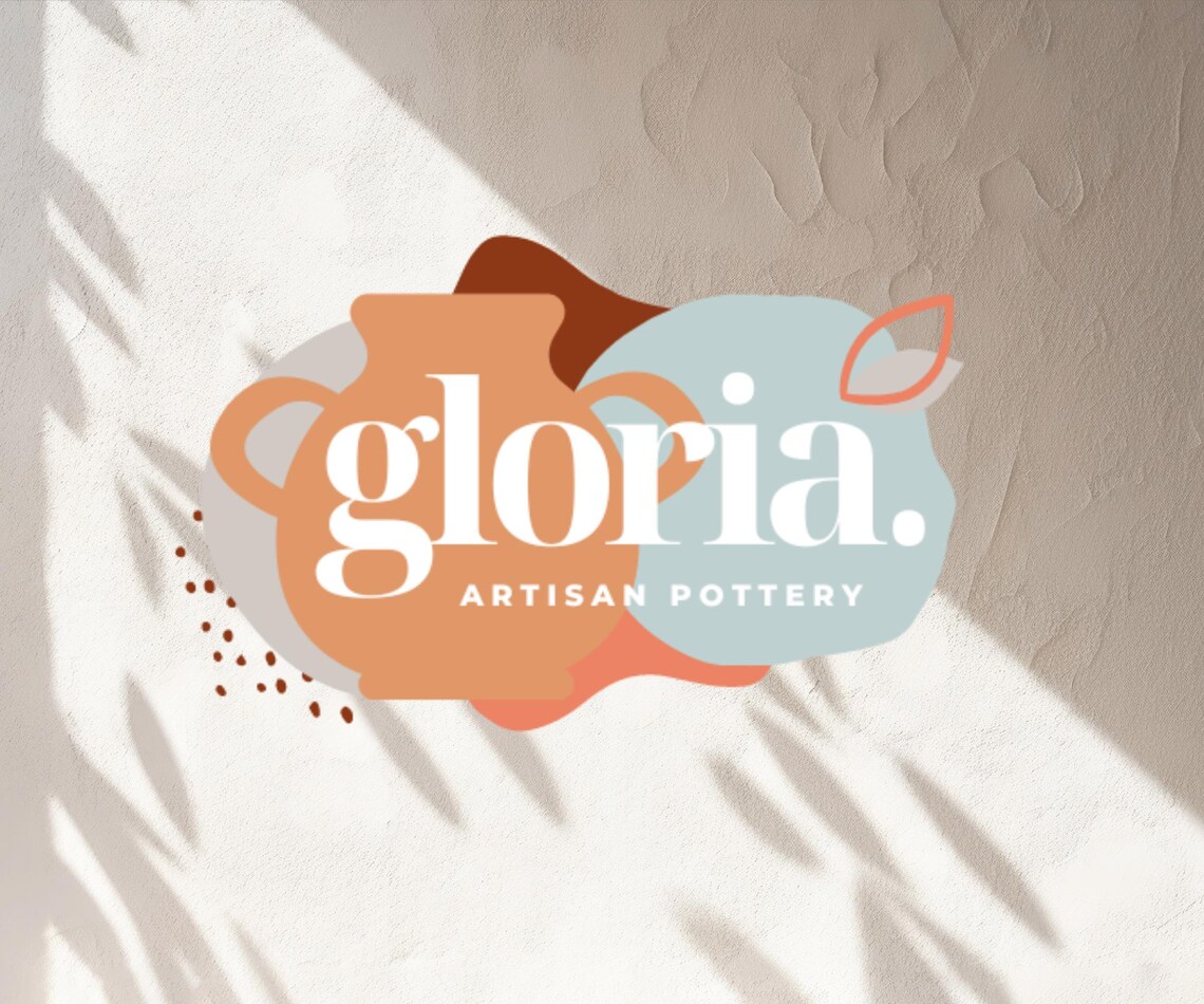 Pottery Logo Design: Retro Ceramic Studio Logo (canva Template) - Etsy