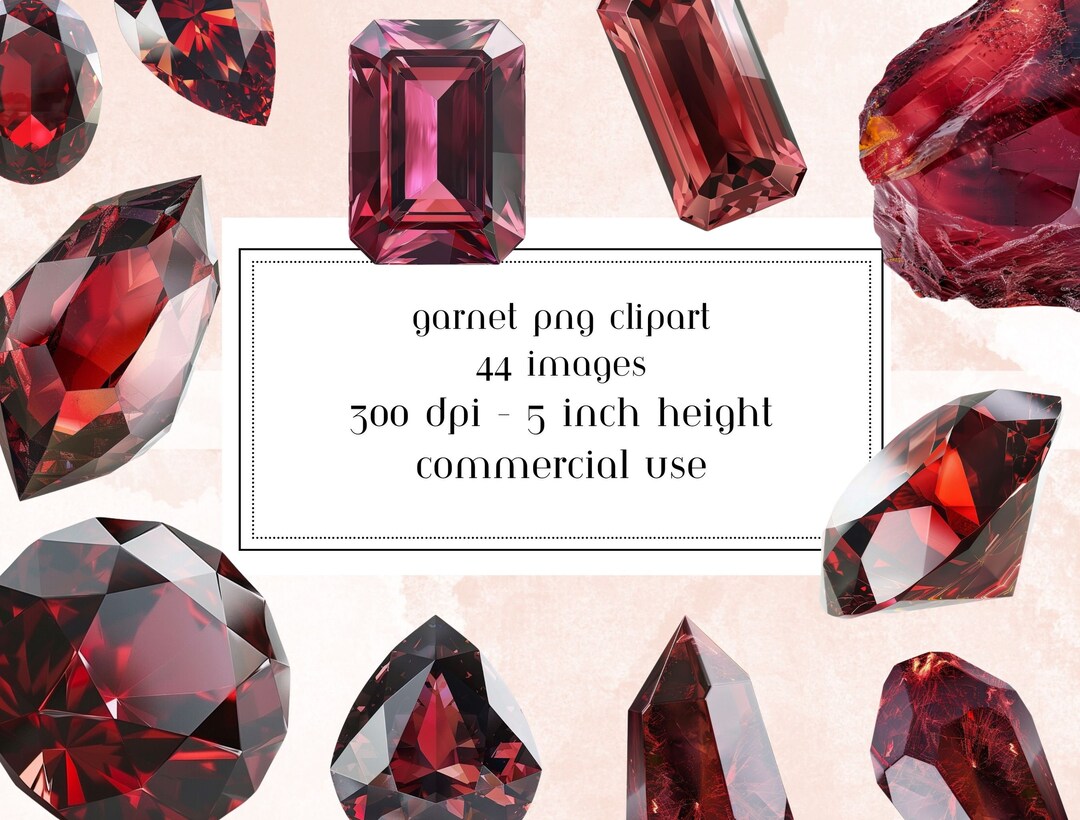 Garnet Gem Clipart: 3D Maroon Gem Graphics (commercial Use) - Etsy