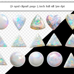 Opal Gems Clipart, Opal Birthstone Clipart, 3d Render Opals, Opal Gem ...