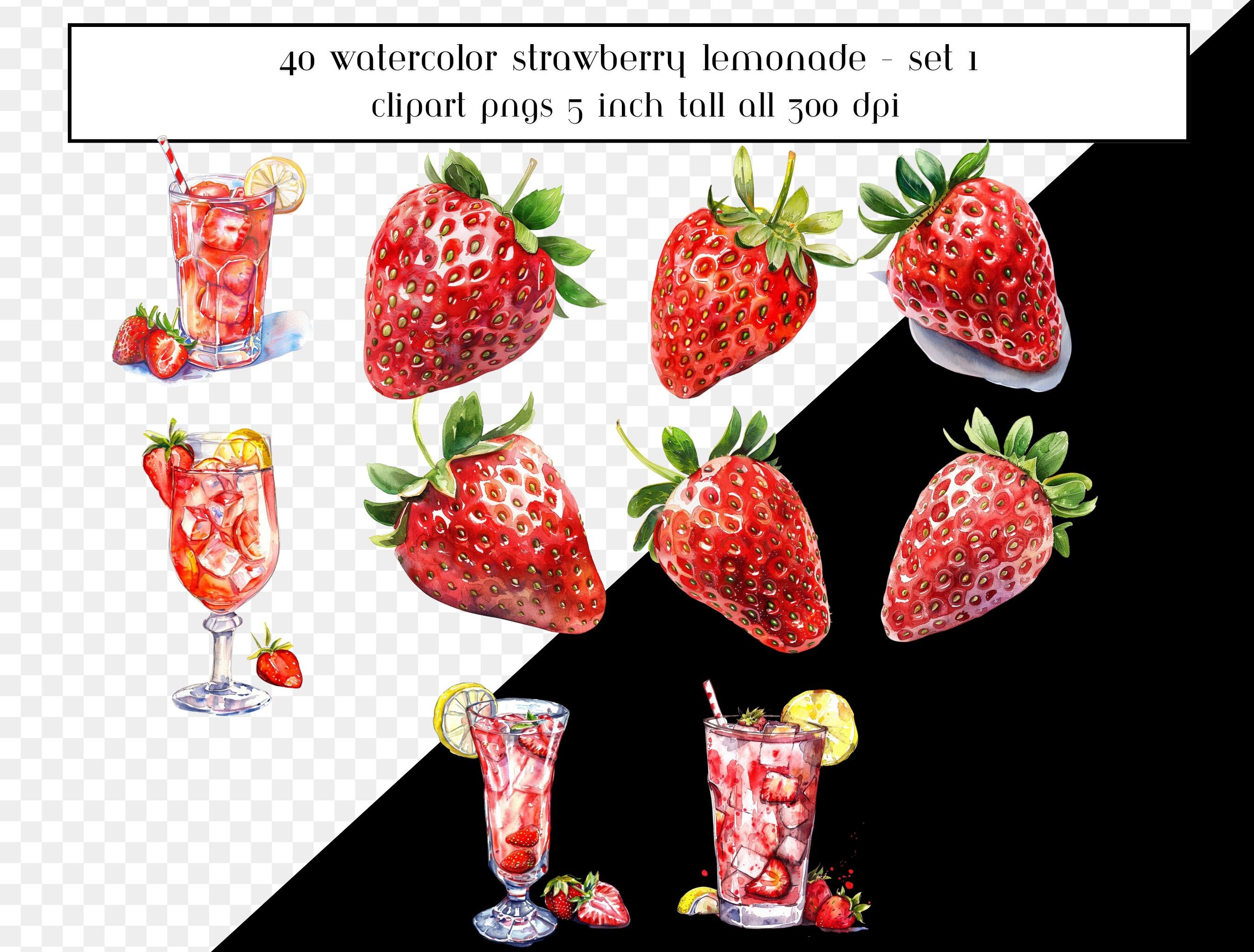 Strawberry Lemonade Clipart, Strawberries Clipart, Strawberry Graphics ...
