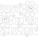 Just Keep Smiling Clipart: Retro Hippie Flower Graphics (PNG, EPS) - Etsy