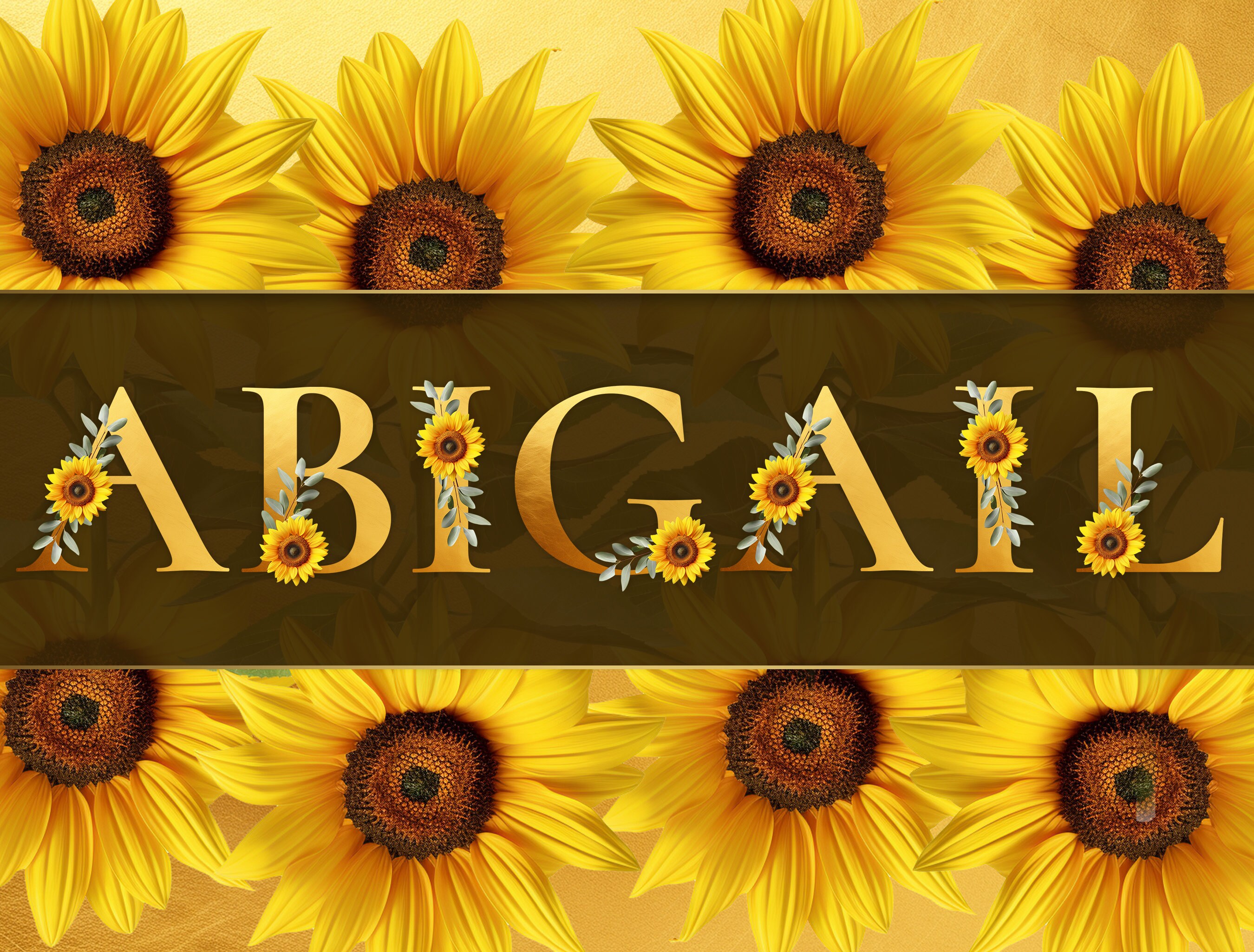Sunflower Letter Clipart, Gold Letters, Sunflower Letters and Numbers ...