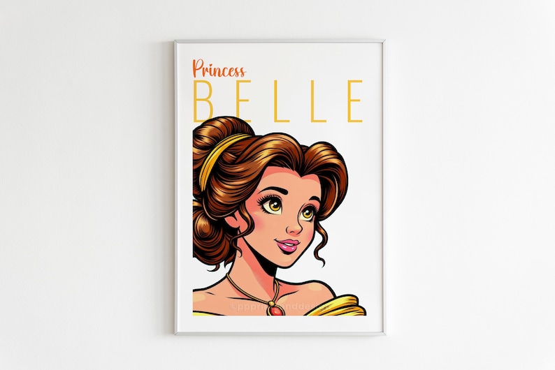 Princess Art Prints: Girls Room Decor, Set of 8 (digital Download) - Etsy