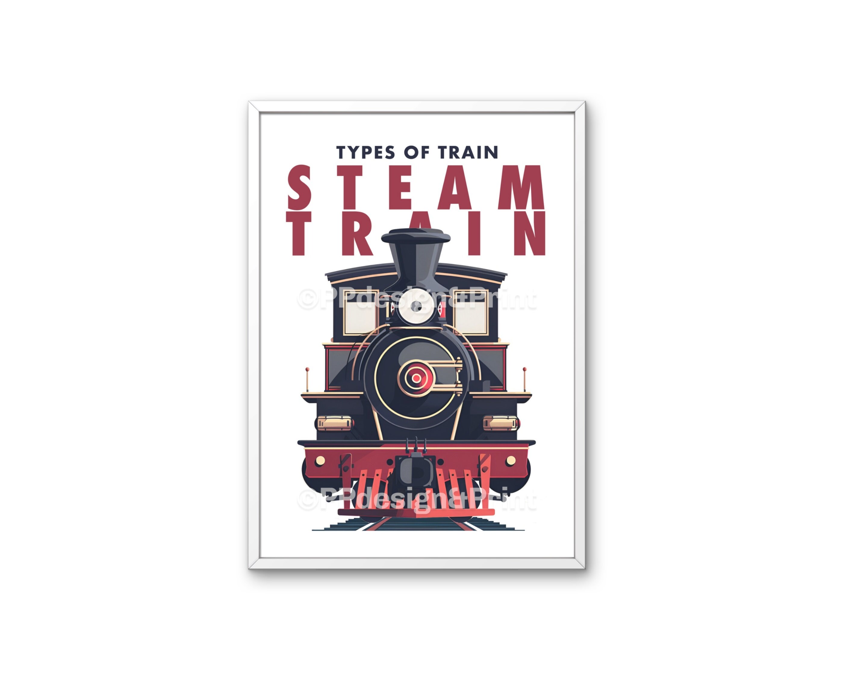 Train Print Set: Rapid Transit, Steam Train, Commuter Rail (digital ...