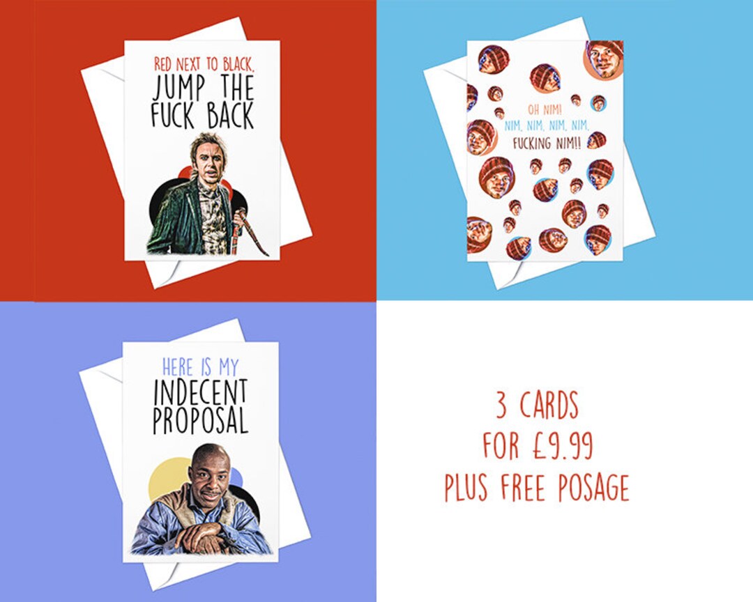 3 Card Bundle, Inspired by Peep Show, Funny Card, Birthday Card, Any ...