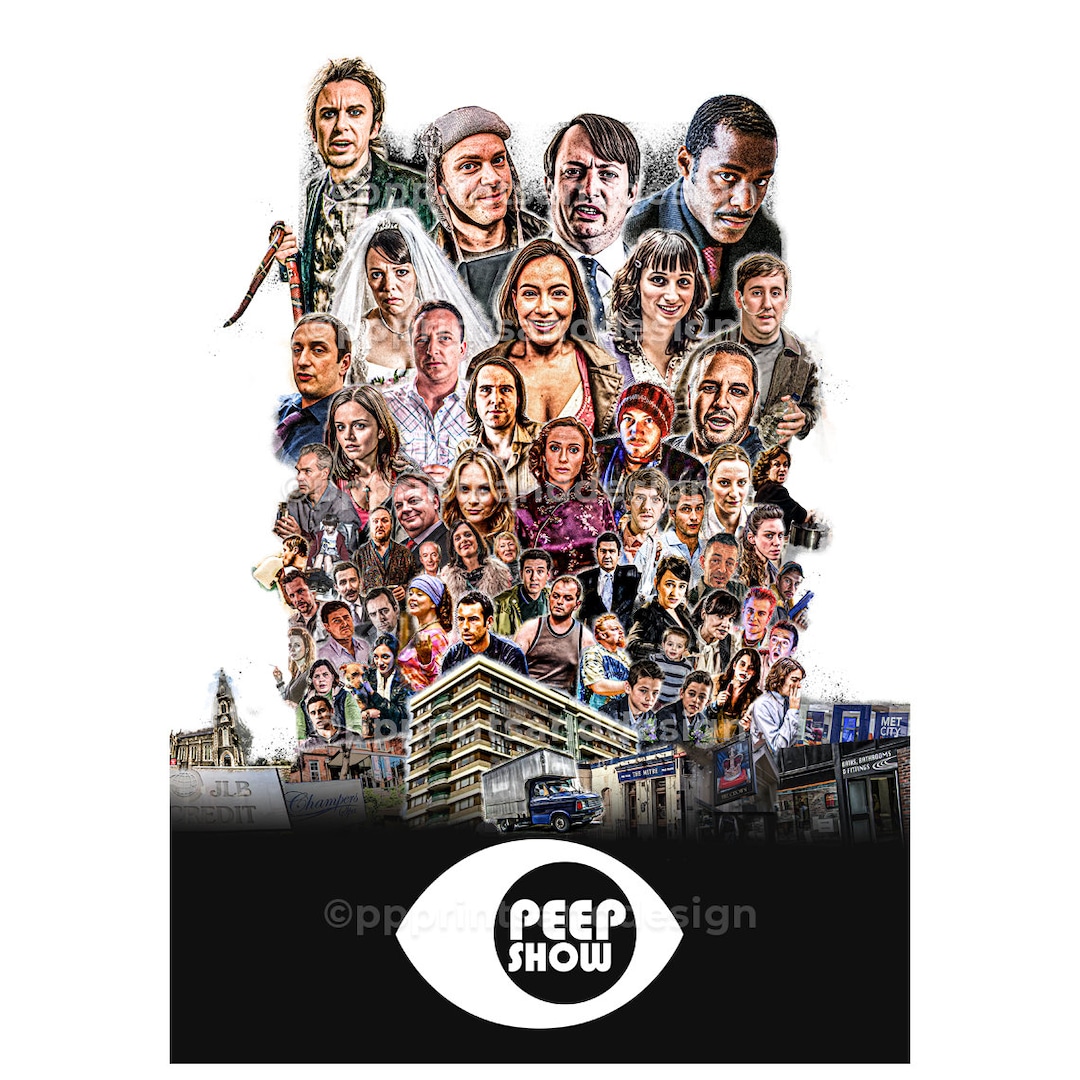 Peep Show Poster Print, the Complete Collection, Digital Illustration ...