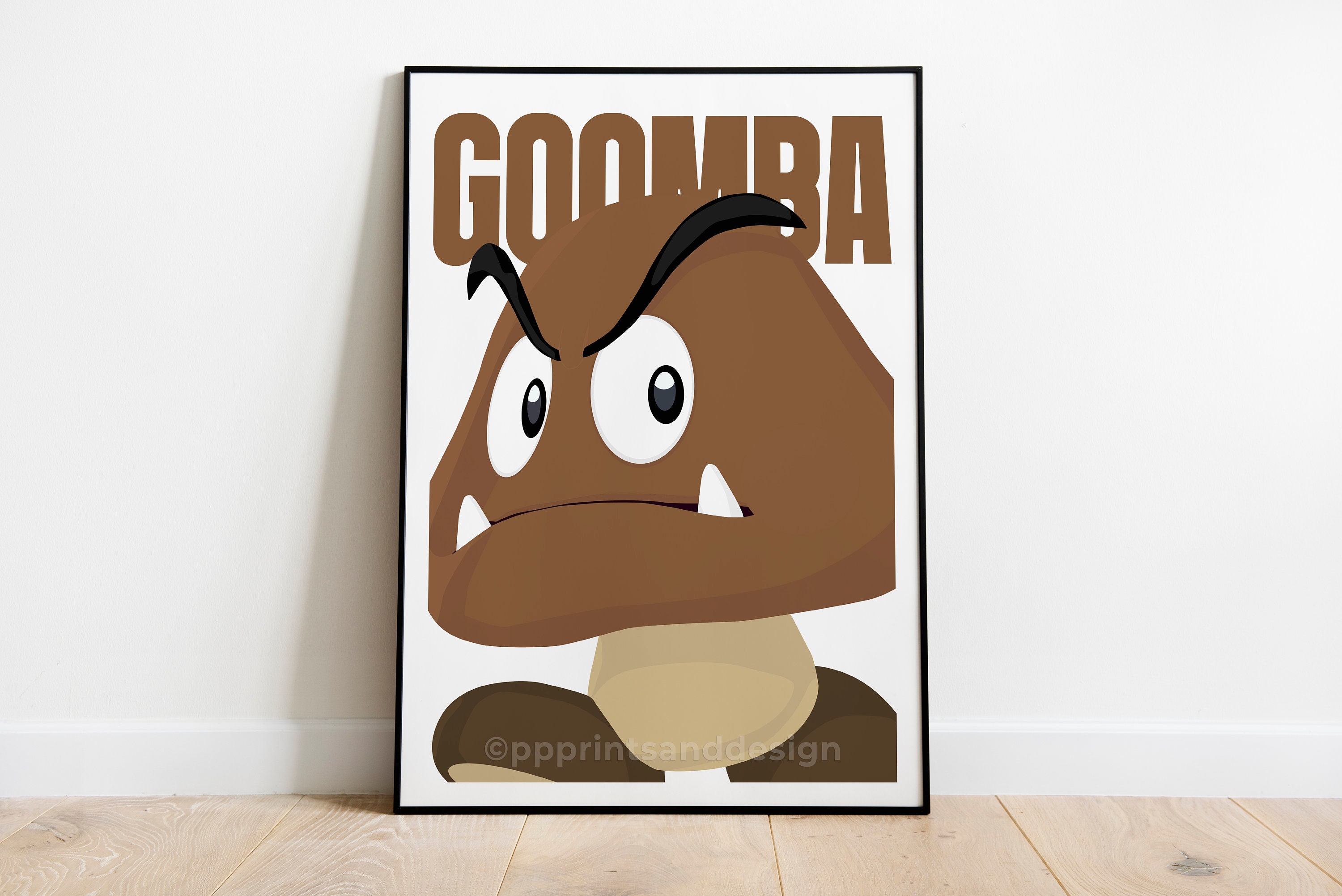 Goomba Printable Poster Art, Childs Room Decor Artwork, Gamer Gift for ...