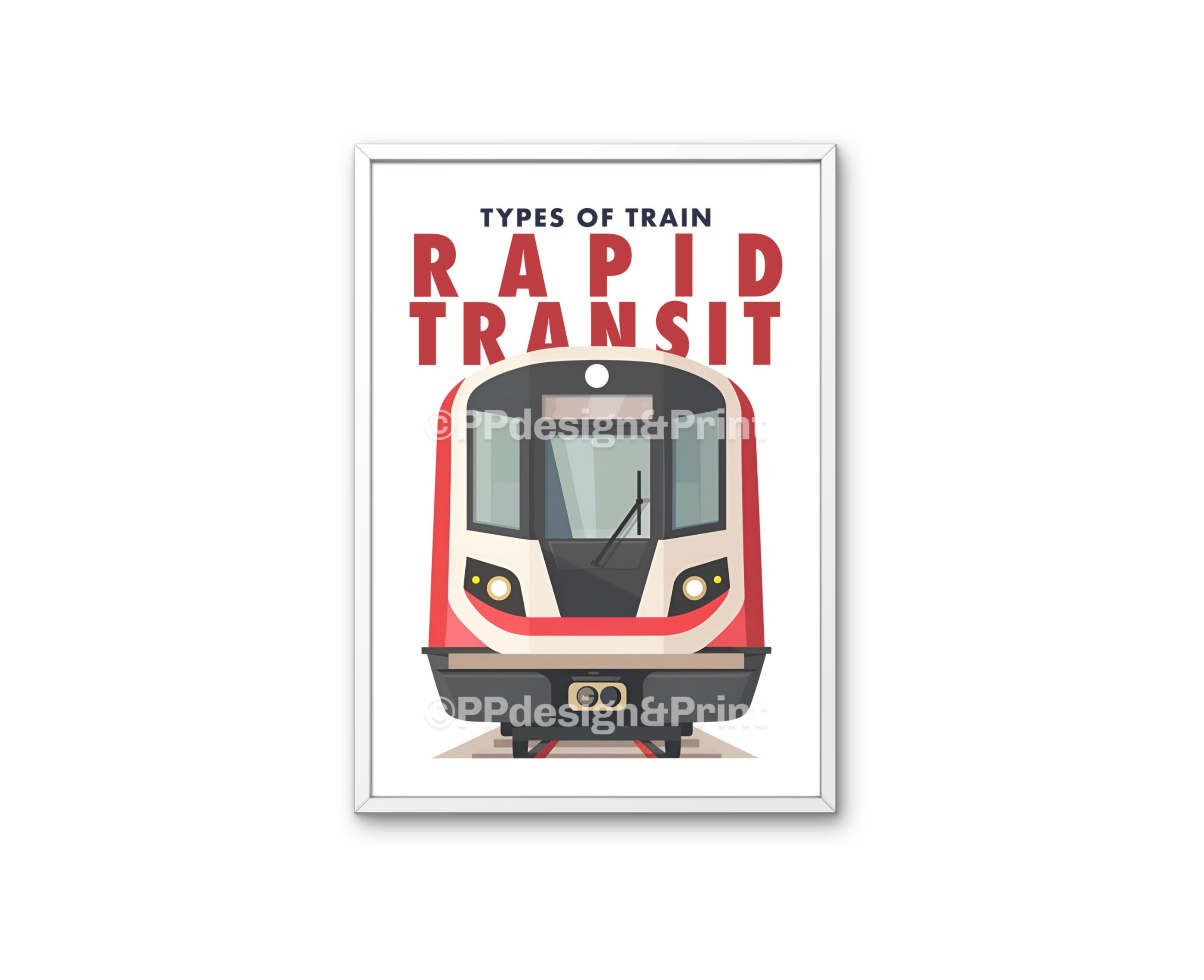 Train Print Set: Rapid Transit, Steam Train, Commuter Rail (digital ...