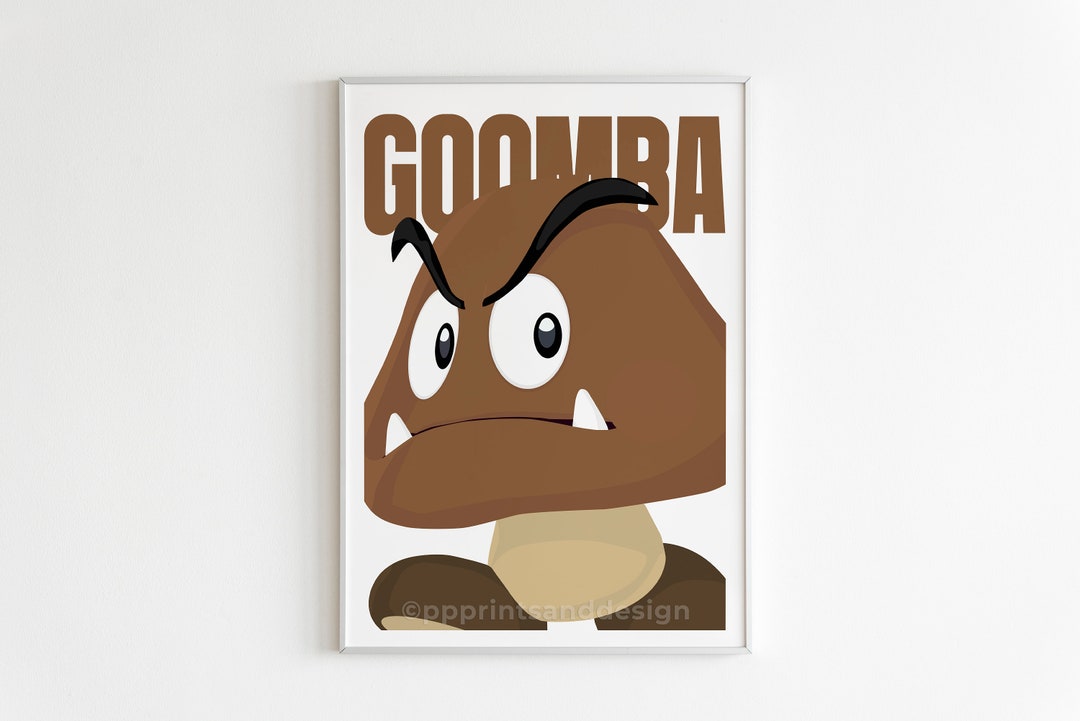 Goomba Printable Poster Art, Childs Room Decor Artwork, Gamer Gift for ...