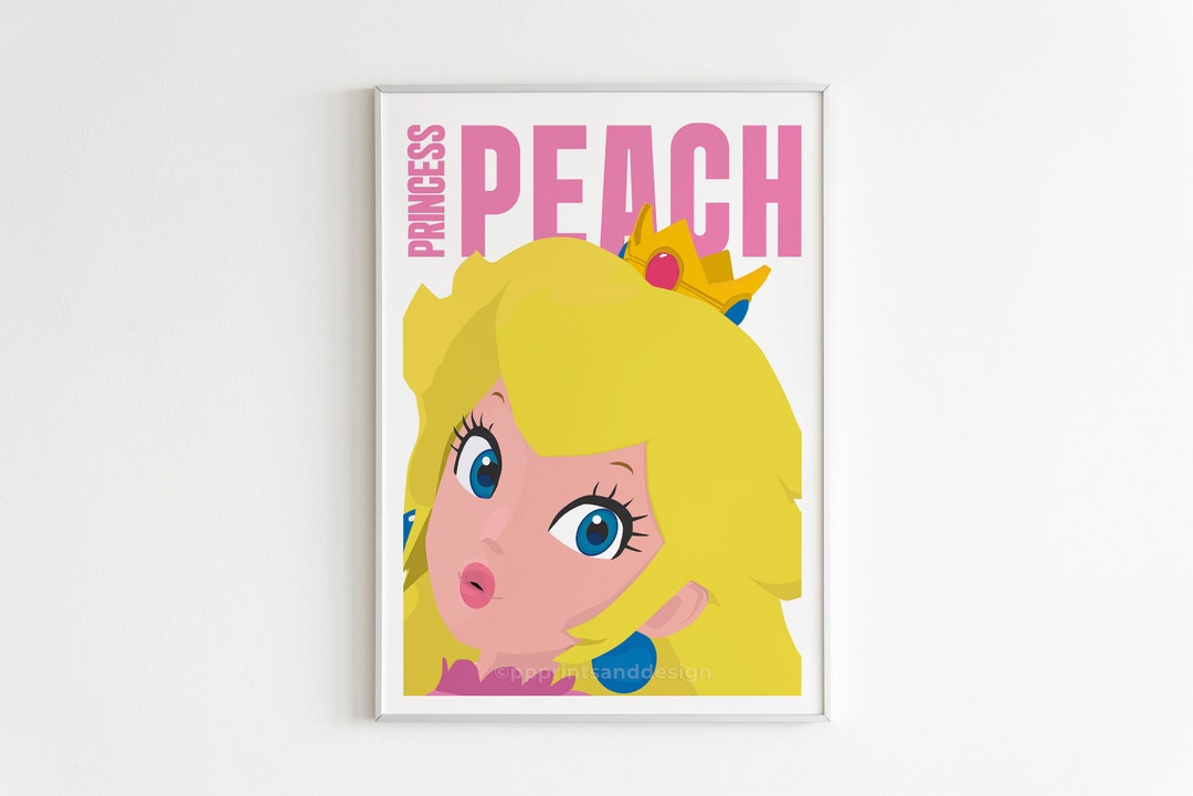 Mario Princess, Princess Peach Printable Graphic, Childs Room Decor ...